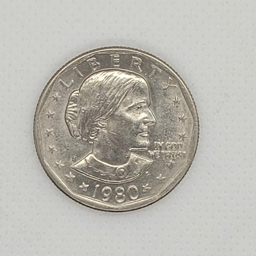 1980 Susan B. Anthony Liberty S RARE FG Gasparro Wide Rim One Dollar US ...