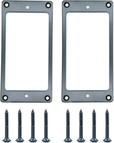 2pcs Black Metal Guitar Flat Pickup Rings Fit Fender,Peavey,Schecter ...