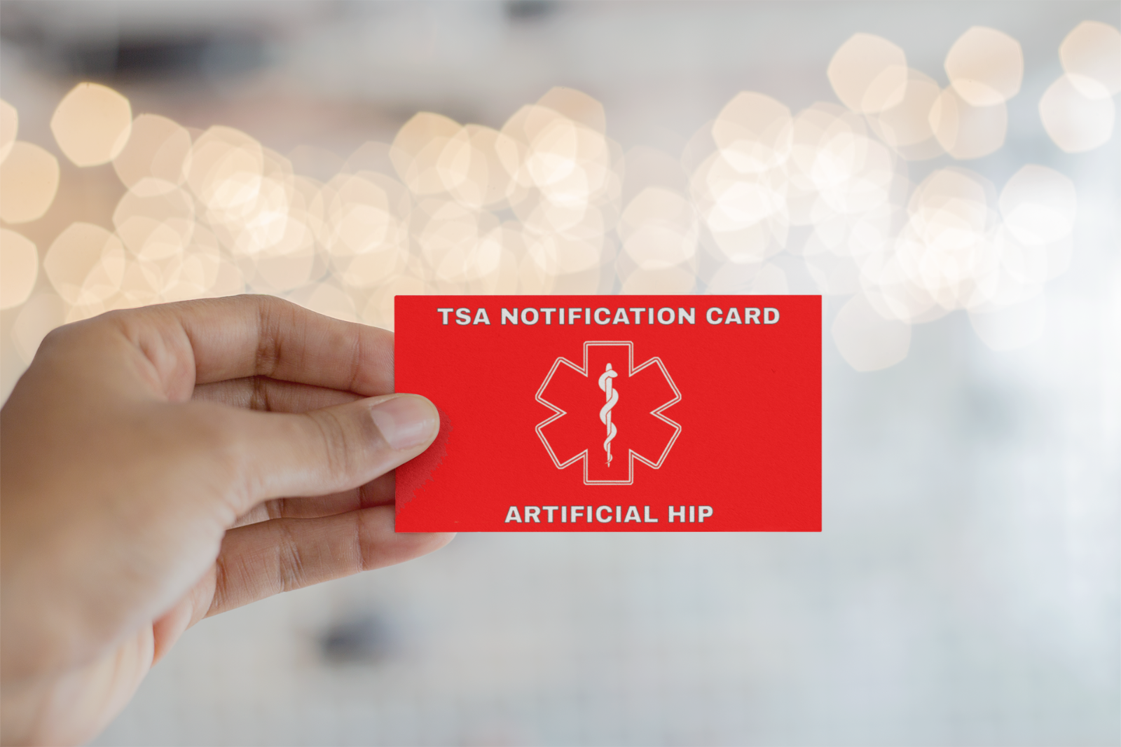 Artificial Hip TSA Notification Card - Air Travel, Easy TSA Checkpoint ...