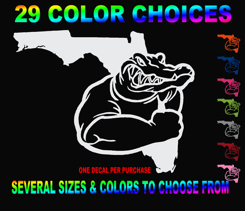 FLORIDA MUSCLE GATOR DECAL PARODY ALLIGATOR LIFE GATORS STICKER SWAMP ...