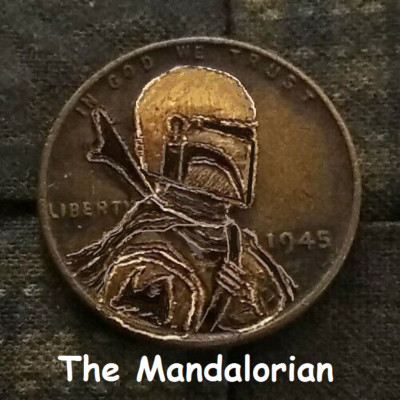 Hobo Nickels hand carved original by J&M Tarantula. The mandalorian ...