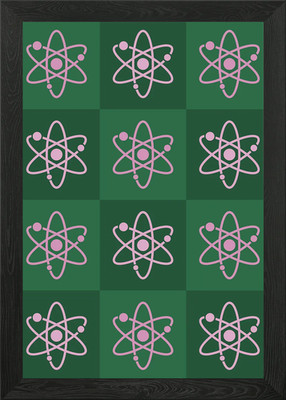 Atom Science Icons Pop Art Framed Wall Art Poster Canvas Print Picture ...