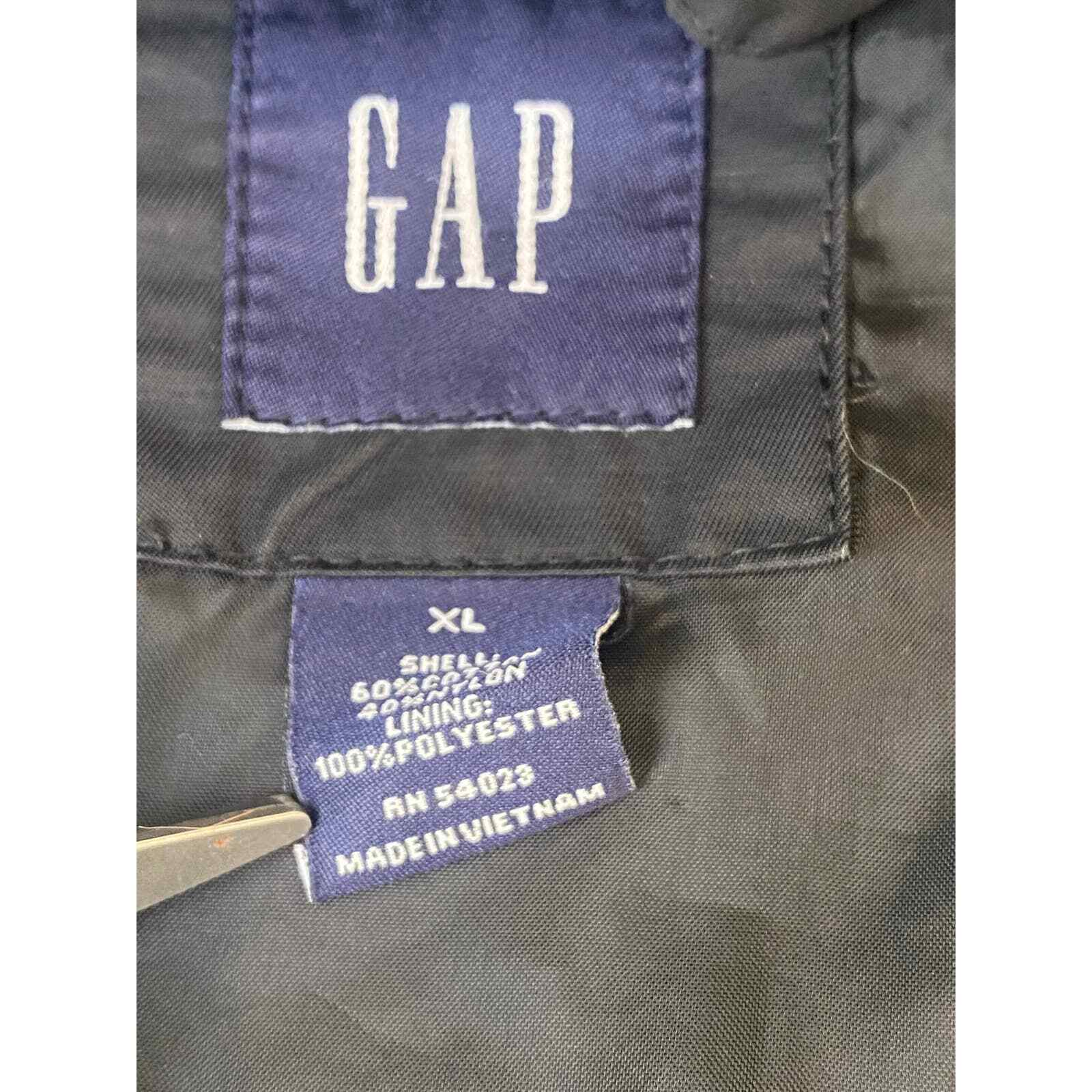 VTG Gap Men's Blue Nylon Zip Button Collared Jacket Size XL RN 54023 | eBay