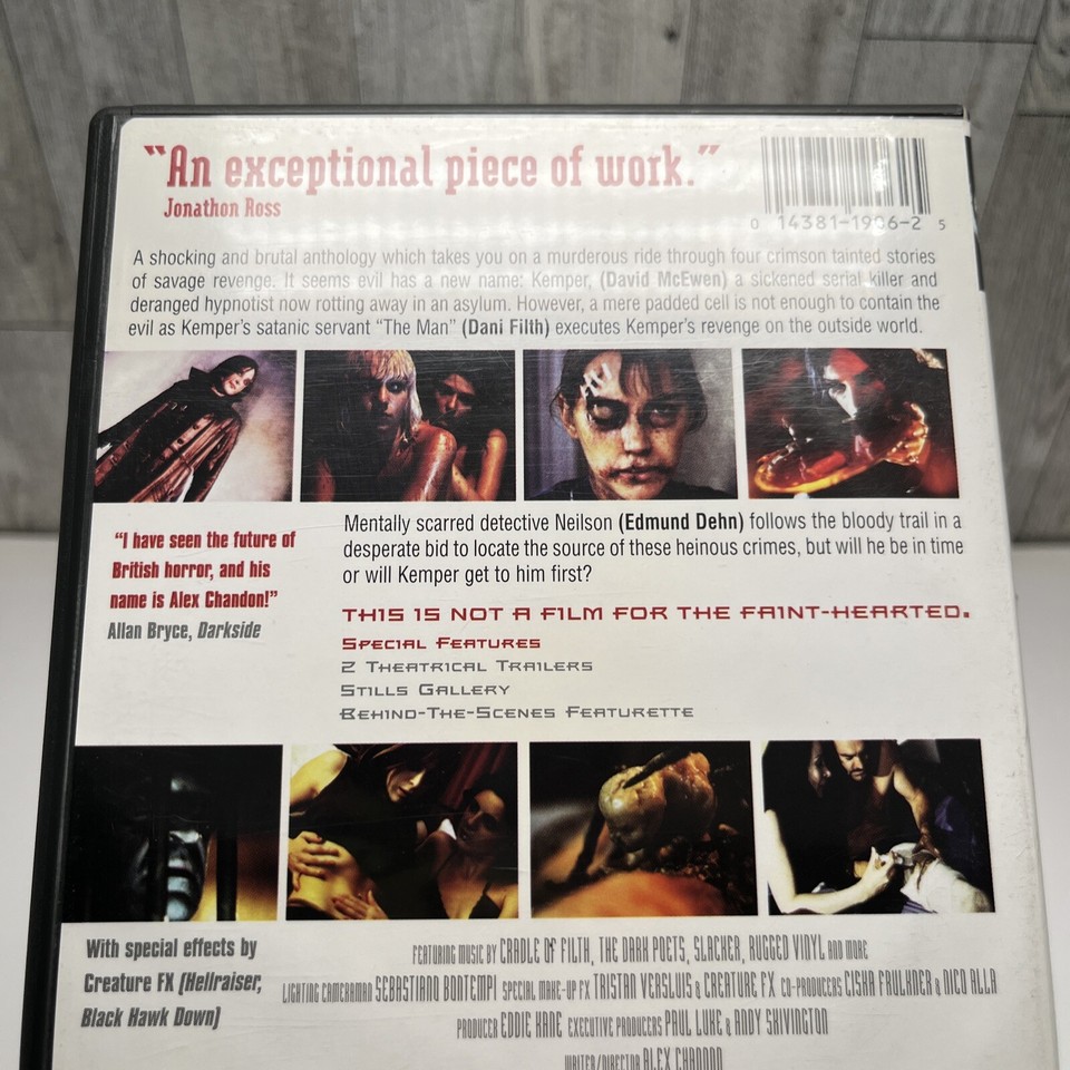 Cradle of Fear DVD, 2003 Dani Filth, Horror 14381190625 | eBay