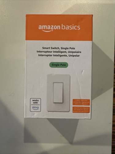 Amazon Basics Single Pole Smart Switch Neutral Wire,Required 2.4 Ghz ...