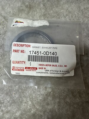 TOYOTA COROLLA 2009-22 CATALYTIC CONVERTER GASKET. 17451-0D140 GENUINE ...