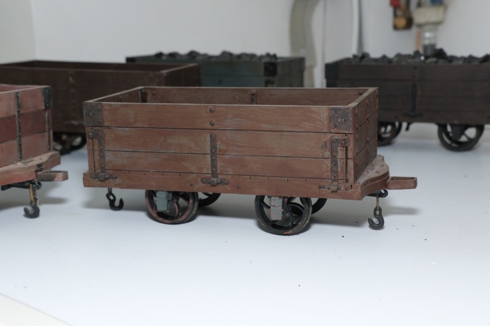 sm32 16mm garden railway rake of GVT mineral wagons 32mm gauge ...