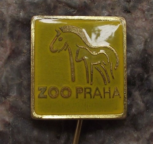 1970s Prague Zoo Przewalski Mongolian Wild Horse Breeding Program Pin ...