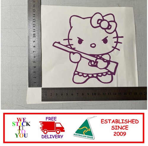 HELLO KITTY BUMPER STICKER,VINYL DECAL,WINDOW, LAPTOP. BIKE. | eBay ...