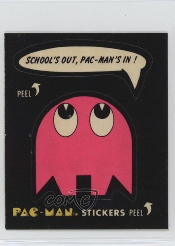 1980 Fleer Pac-Man Stickers School's out 's in! (With Eyes) Pac-Man #26 ...