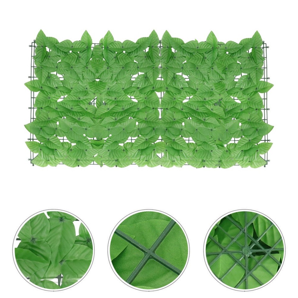 1PC Simulation Green Plant Wall Lifelike Scindapsus Aureus Leaf Fence ...