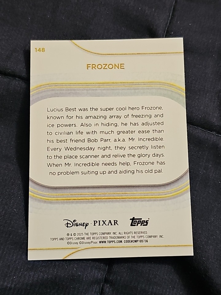 Frozone #148 - 2025 Topps Chrome Disney Yellow Mini Diamond | eBay