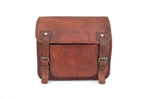 11 In Vintage Leather Biker Side Bag Satchel Bike Motorcycle Fanny Pack ...