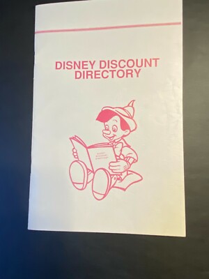 Disney Discount Directory ~ Only Available to Disney Employees ~ 1986 ...