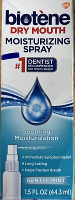 Biotène Dry Mouth Moisturizing Spray 1.5 Fl Oz 44.3 mL Gentle Mint ...