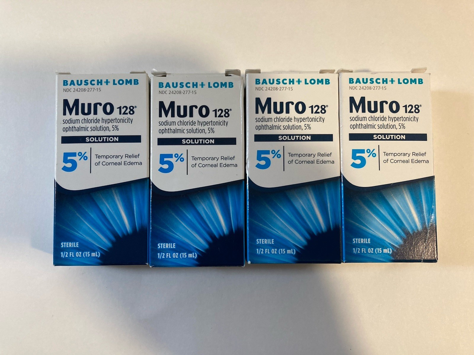 Bausch + Lomb Muro 128 5% Ophthalmic SOLUTION 15ml 10/2027 Lot Of 3 ...