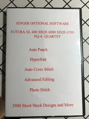 SINGER FUTURA SOFTWARE 5 PROGRAMS FOR XL-400,FQ4,SEQS 6000,6700 and ...