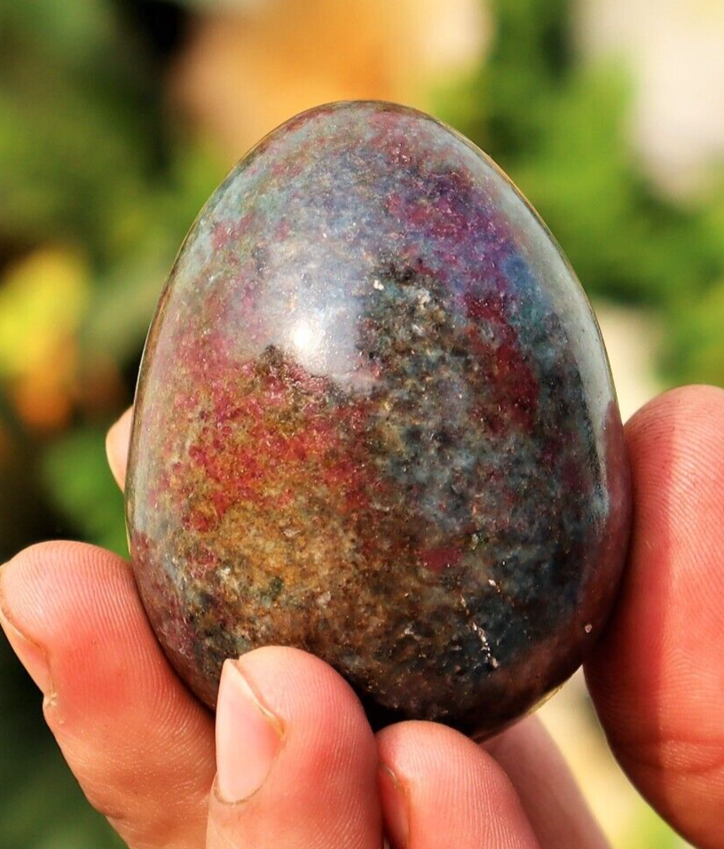 55MM Ruby Zoisite Anyolite Crystal Healing Energy Metaphysical Gemstone ...