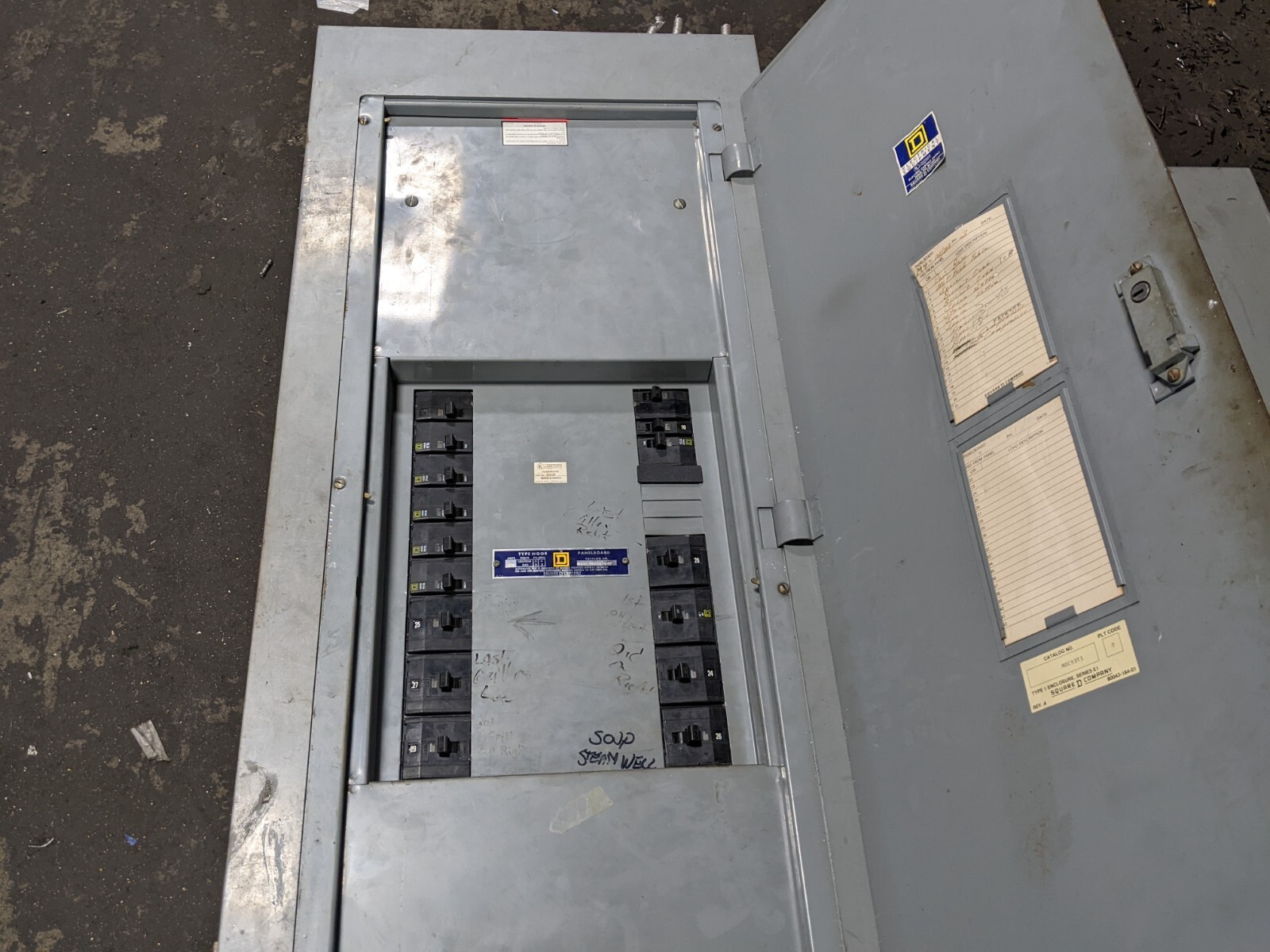 Square D NQOB Panelboard 400 AMP 120/208V 3 Phase 4W 42 Space Box MH53 ...