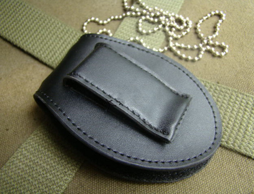 LEATHER NECK CHAIN POLICE BADGE HOLDER FIT FOR All badges | eBay