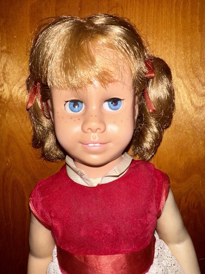 Vintage Chatty Cathy Doll In Original Clothing - Strawberry Blonde Hair ...