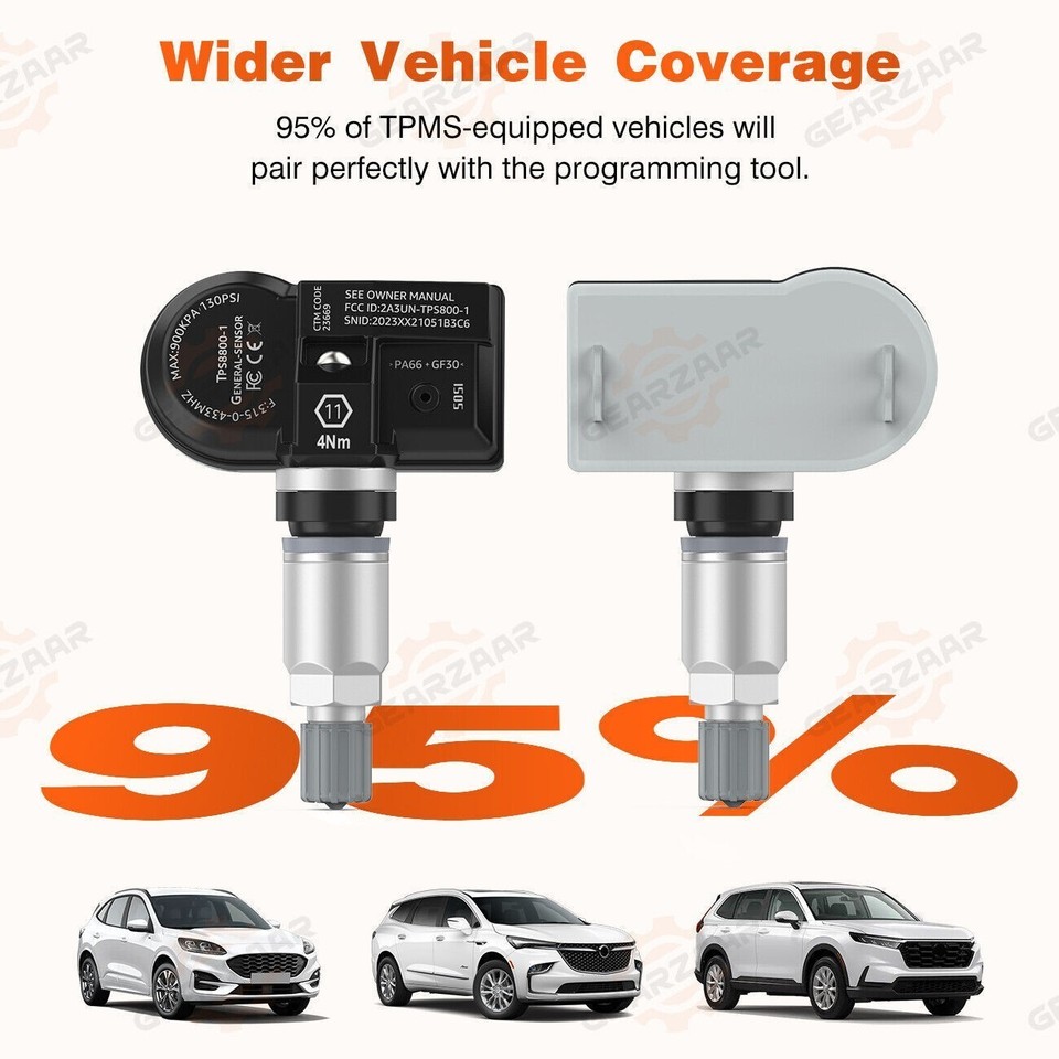 4 TPMS +OBDII TPMS Programmer Tires Sensors Activate Programming ...