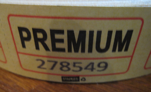 Opened Single Ticket Roll - Yellow "Premium" Tickets from Staples ...