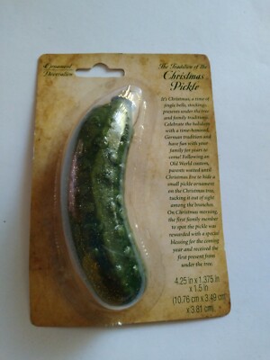 Christmas Tree Pickle Ornament German Holiday Hide & Find Tradition ...