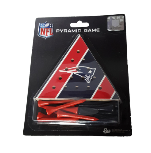 Rico Industries Patriots Wooden Peg Board Pyramid Game New England NFL ...