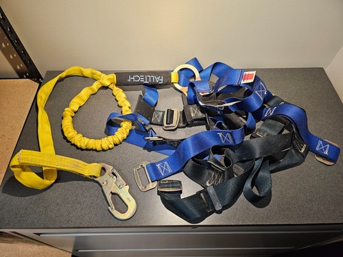 Falltech Fall Protection Kit 7015 Harness with 7259 Lanyard | eBay