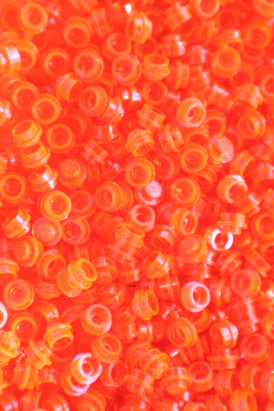 50 Lego 1 x 1 Trans neon orange town city parts pieces Inv 311 | eBay