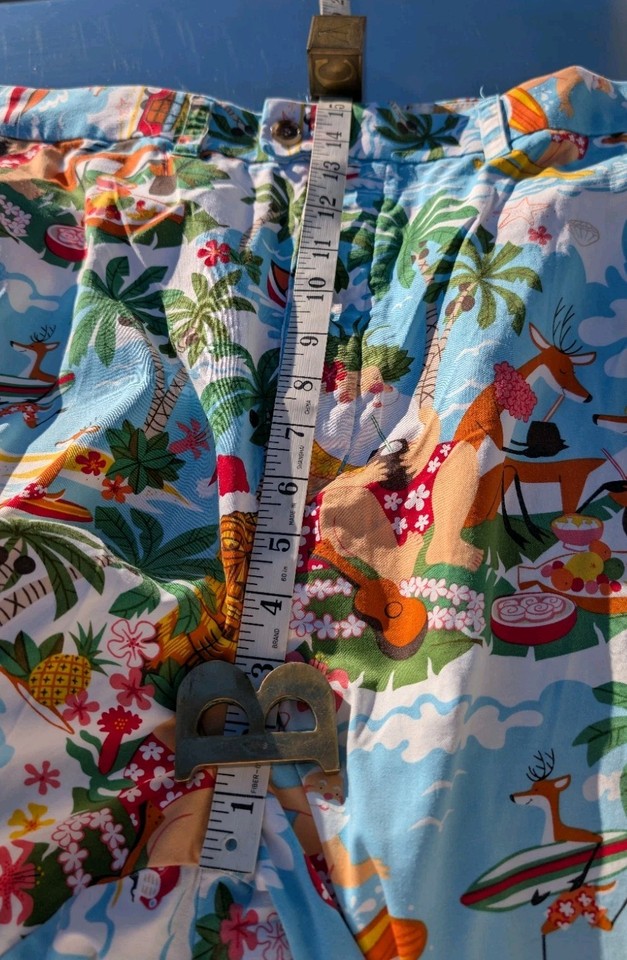 Golf Shorts Christmas Loudmouth 48 Surfing Santa Tiki Reindeer Cotton ...