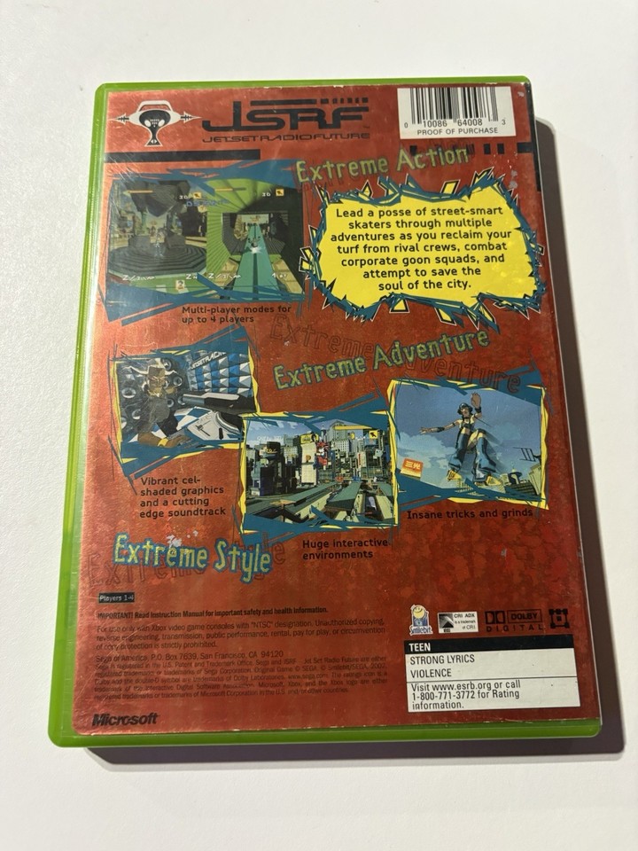 Jet Set Radio Future JSRF Standalone Game for Xbox 10086640083| eBay