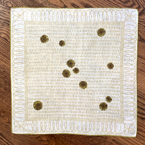 🏞 Vintage TAMMIS KEEFE Linen Handkerchief 'FLOATING FLOWERS" design | eBay