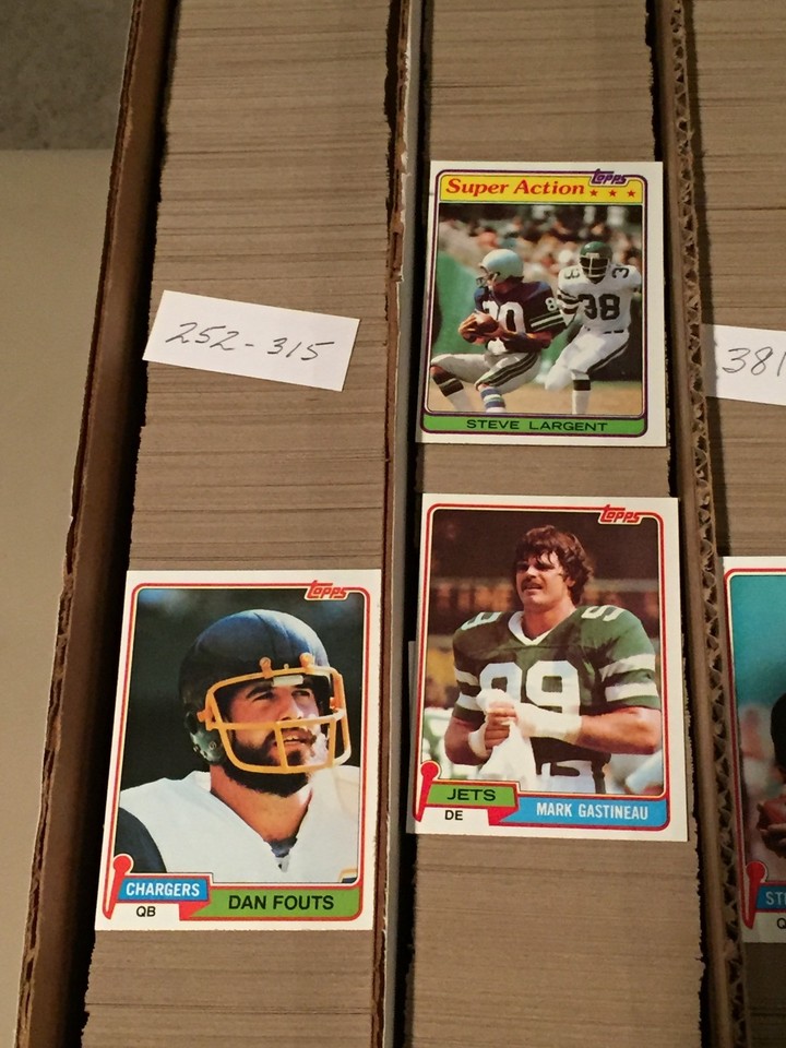 Complete Your 1981 TOPPS FOOTBALL SET EXMT to NMMT Pick 25 Points Worth ...