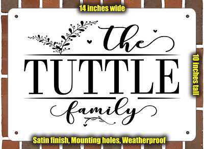Tuttle Family Decorative Metal Door or Wall Plaque (Style 2) | eBay