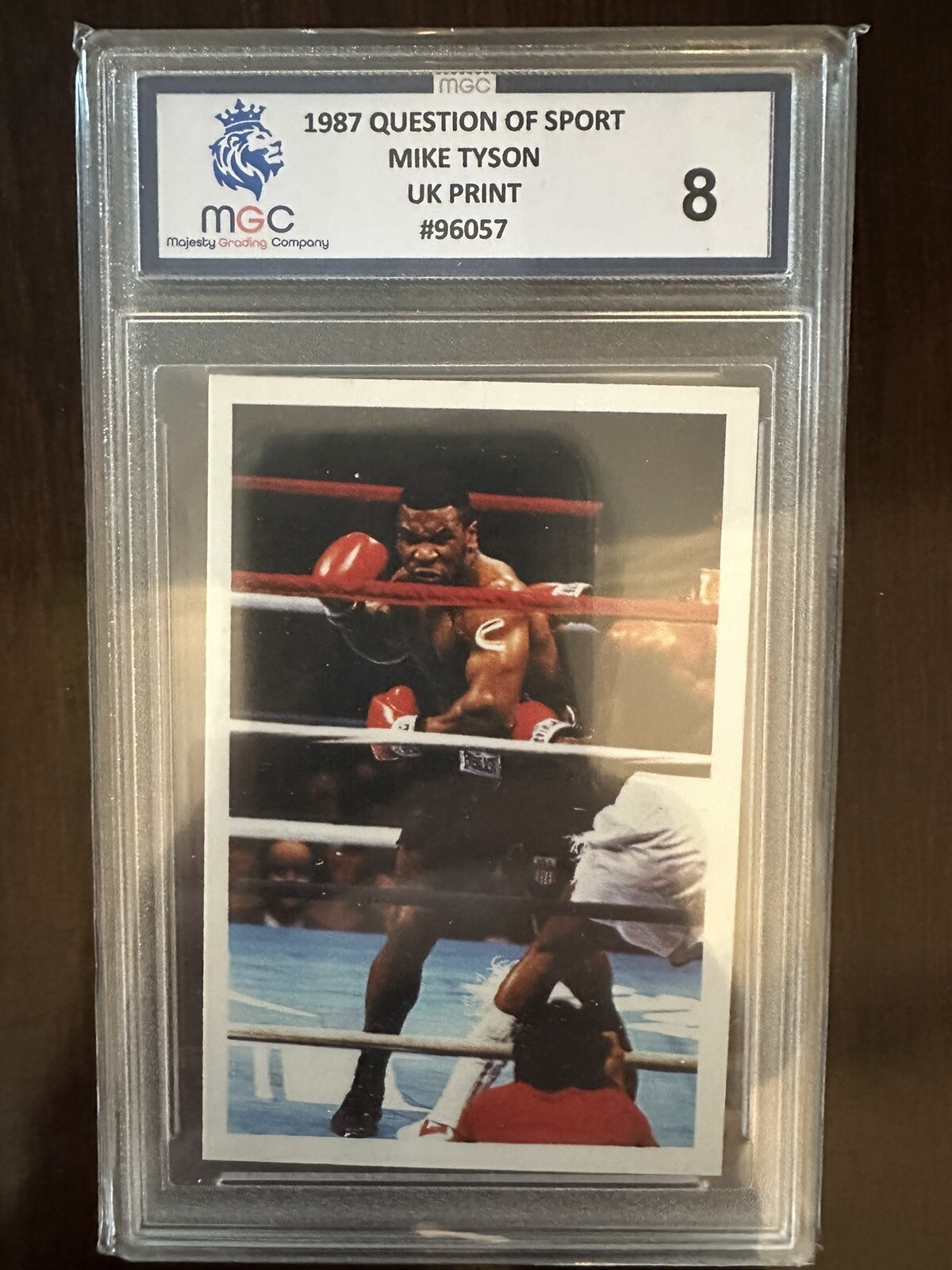 1987 Mike Tyson Rookie Card A Question Of Sport QoS UK Grade 8 MGC ...