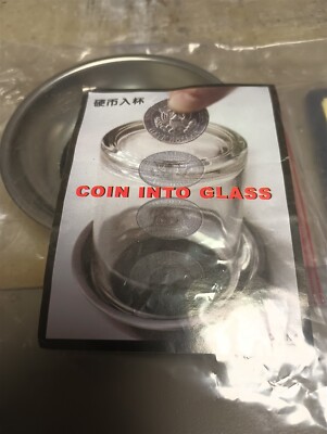 Coin Thru Glass Tray With Instructions Magic Trick Ships from USA | eBay