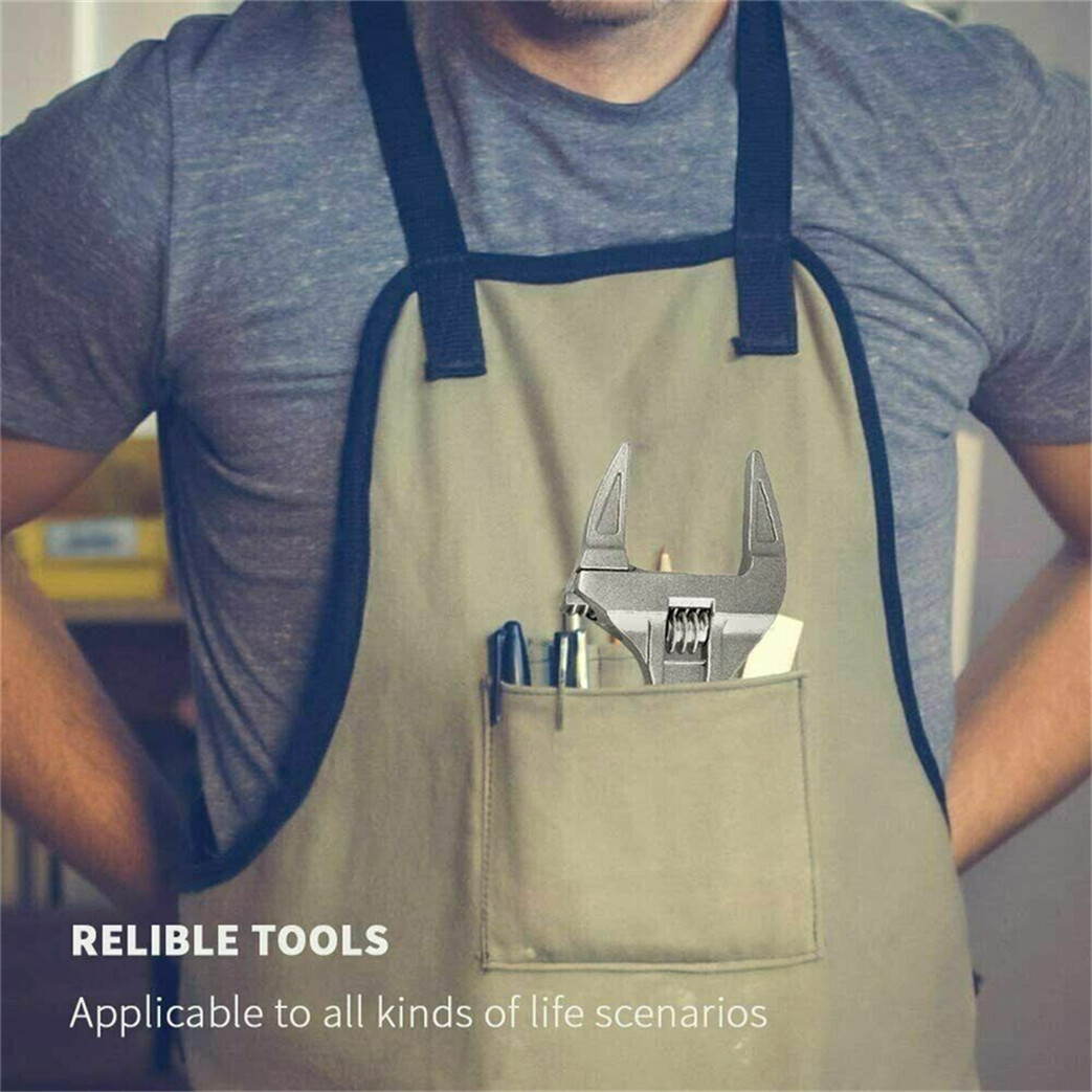 2 In 1 Heavy Duty Wide Mouth Wretch Spanner Pipe Adjustable Jaw Opening ...