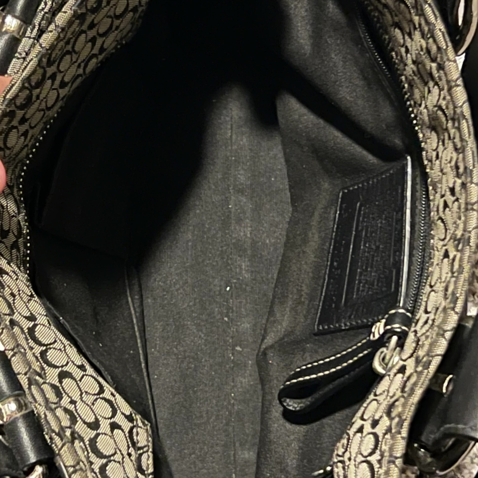 Coach Signature Black Jacquard Bag & Wallet 10927 - Gem