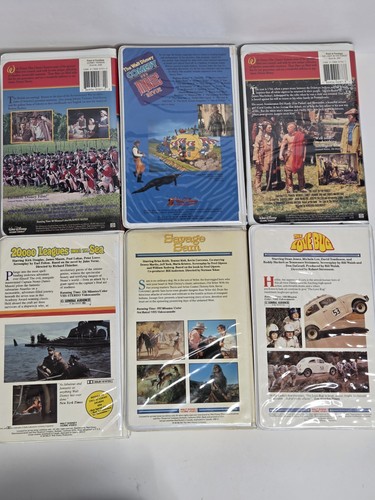 Vintage Walt Disney VHS lot of 6 Classic Movies Love Bug Savage Sam ...