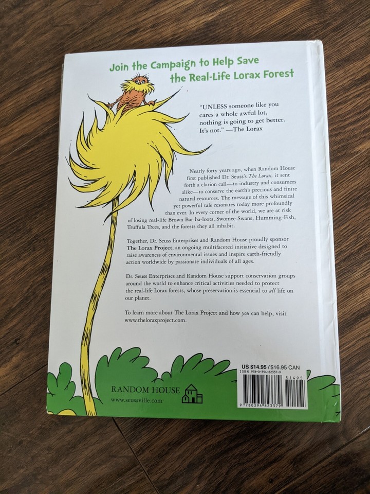The Lorax Dr. Seuss Book Kids | eBay