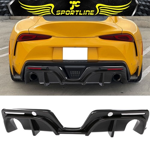 Fits 20-23 Toyota GR Supra A90 Rear Bumper Diffuser PP Carbon Fiber ...