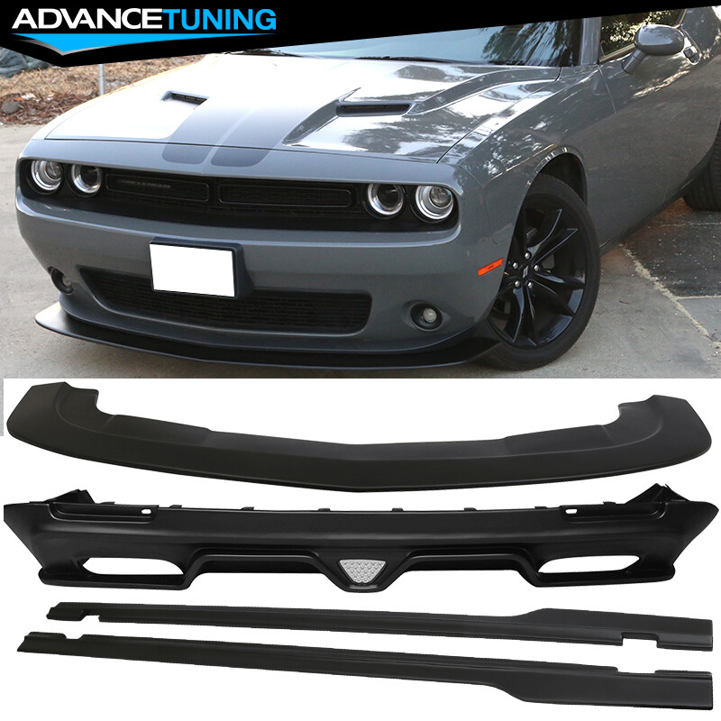 Fits 15-23 Dodge Challenger SXT Style PP Front Rear Bumper Lip Side ...