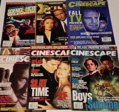 6 Cinescape Magazines Lot X Files Buffy The Vapire Slayer Startrek Wild West | eBay
