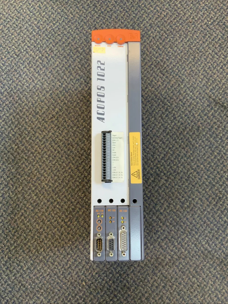 B&R ACOPOS 1022 SERVO DRIVE 8V1022.00-1 W/ AC110 & AC120, AC130 PLUG-IN ...
