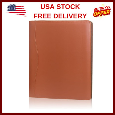 (Brown) Leather Portfolio Folder Padfolio Business Padfolio Organizer ...
