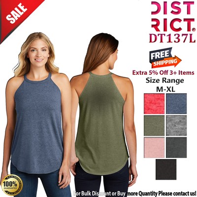 District Womens Perfect Tri Rocker Tank. DT137L | eBay