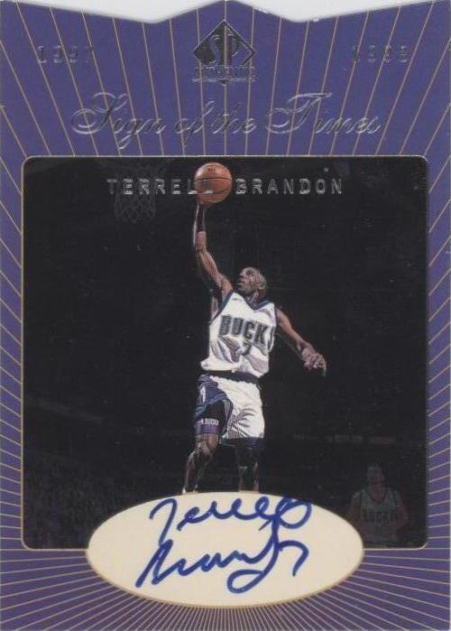 1997-98 SP Authentic - Sign of the Times Terrell Brandon #TE (AU) for ...