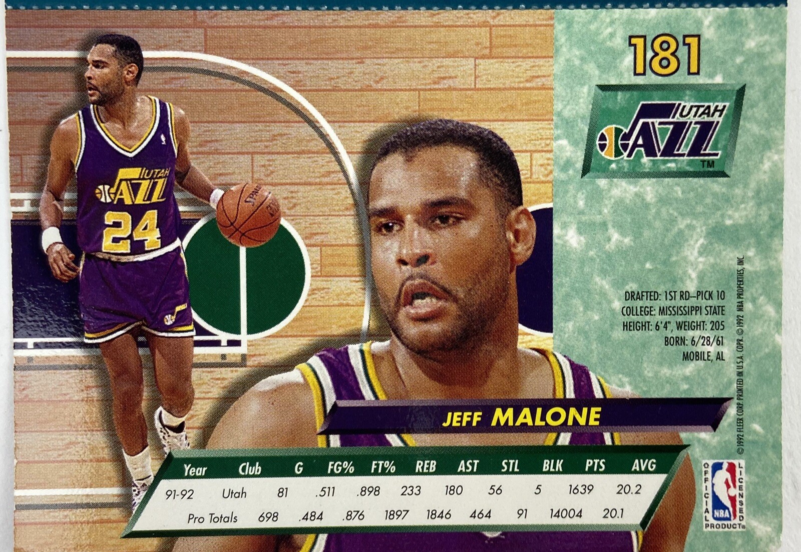 Scottie Pippin,Larry Johnson,Jeff Malone.Fleer, 92-93 3 Card NBA All ...